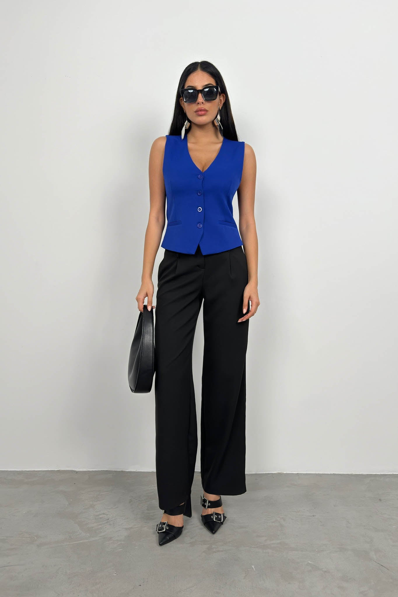 Buy Bright Blue Vest for women online @ Best Price - Zwankee